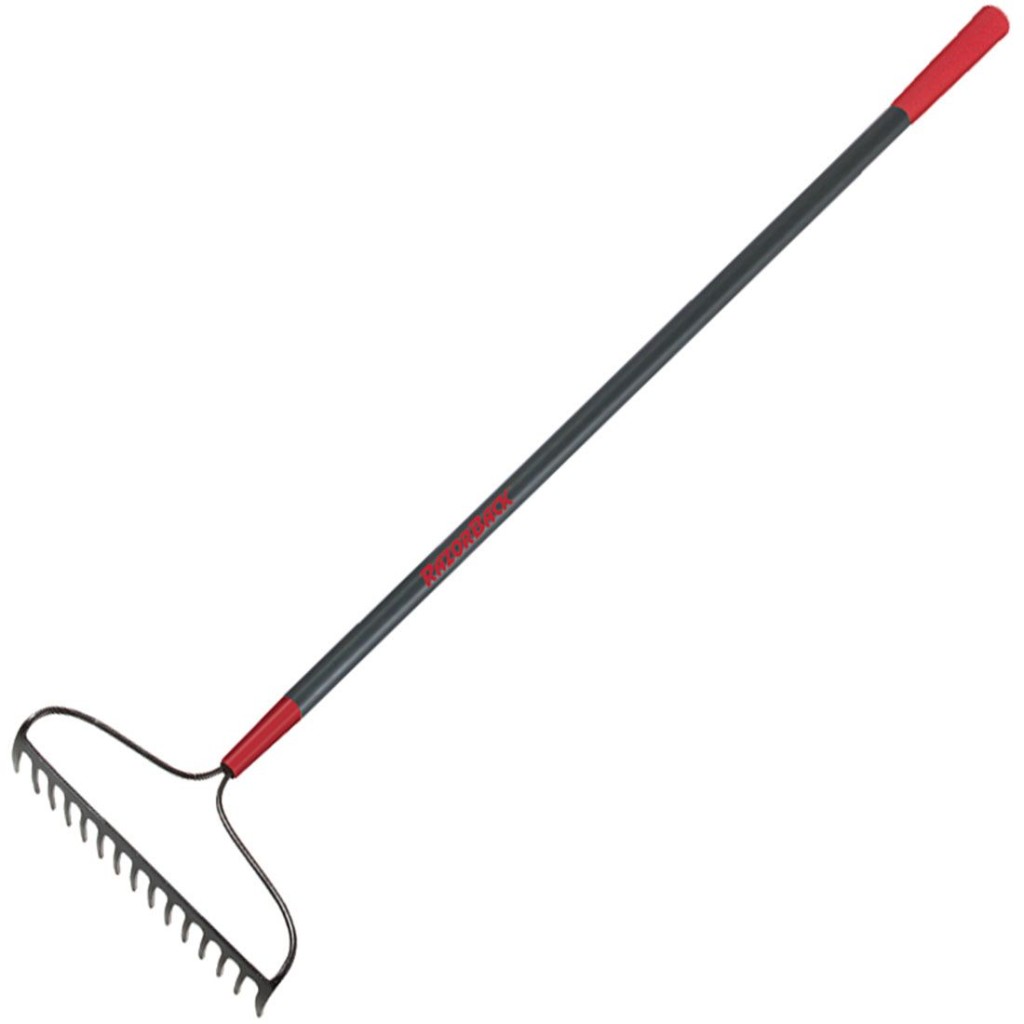 15-Tine Bow Rake, Forged Fiberglass Handle With Mid-grip and cushion ...